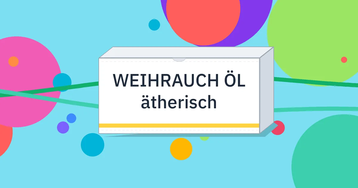 Symbolbild: Packung mit der Aufschrift WEIHRAUCH ÖL ätherisch (PZN 01252985) – Verfügbarkeit und Bezug in Apotheken in Frankfurt am Main