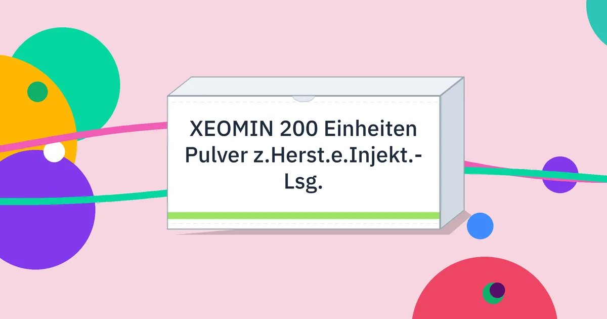 Symbolbild: Packung mit der Aufschrift XEOMIN 200 Einheiten Pulver z.Herst.e.Injekt.-Lsg. (PZN 15371506) – Verfügbarkeit und Bezug in Apotheken in Frankfurt am Main