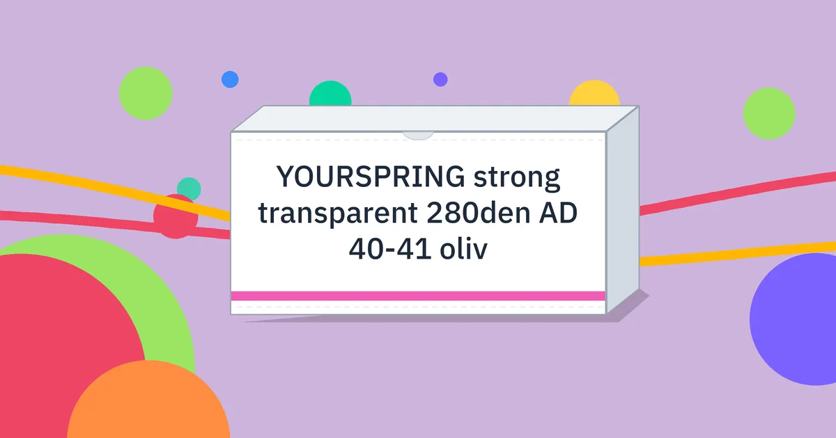 Symbolbild: Packung mit der Aufschrift YOURSPRING strong transparent 280den AD 40-41 oliv (PZN 18058508) – Verfügbarkeit und Bezug in Apotheken in Frankfurt am Main