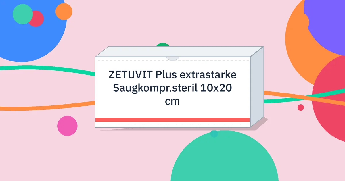Symbolbild: Packung mit der Aufschrift ZETUVIT Plus extrastarke Saugkompr.steril 10x20 cm (PZN 19900166) – Verfügbarkeit und Bezug in Apotheken in Frankfurt am Main