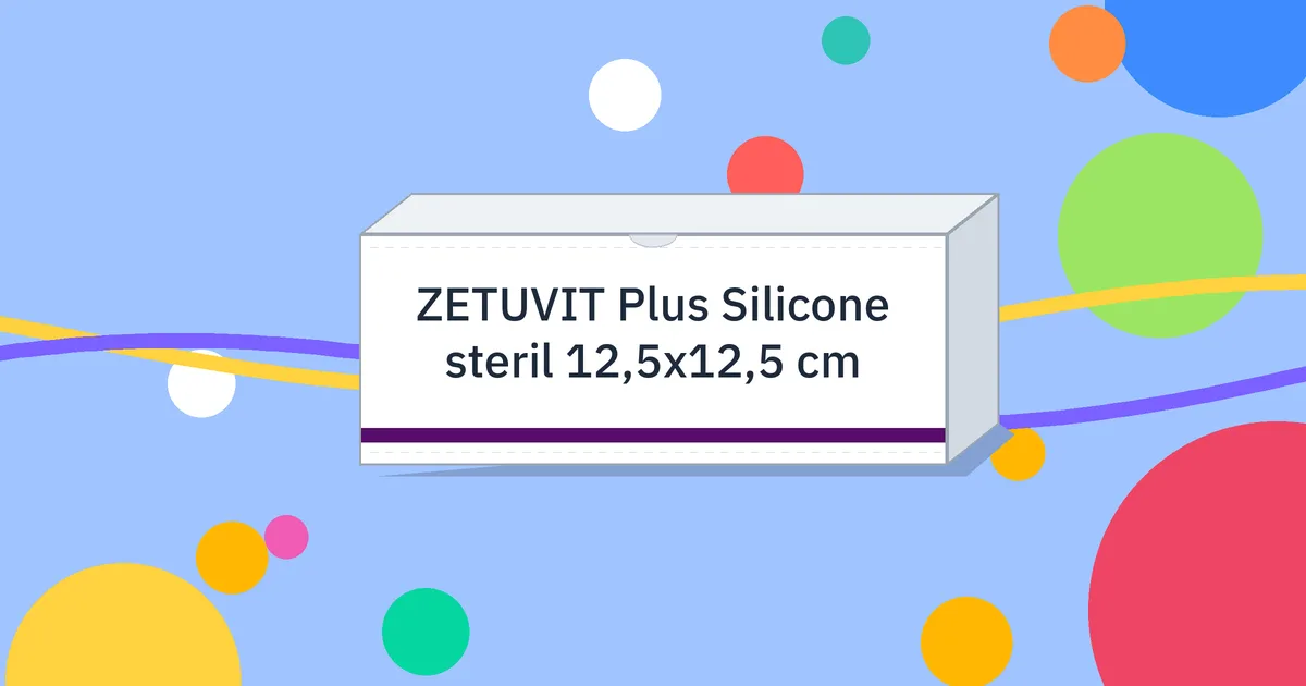 Symbolbild: Packung mit der Aufschrift ZETUVIT Plus Silicone steril 12,5x12,5 cm (PZN 20025723) – Verfügbarkeit und Bezug in Apotheken in Frankfurt am Main