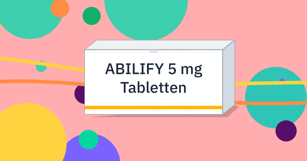 Symbolbild: Packung mit der Aufschrift ABILIFY 5 mg Tabletten (PZN 00970862) – Verfügbarkeit und Bezug in Apotheken in Frankfurt am Main