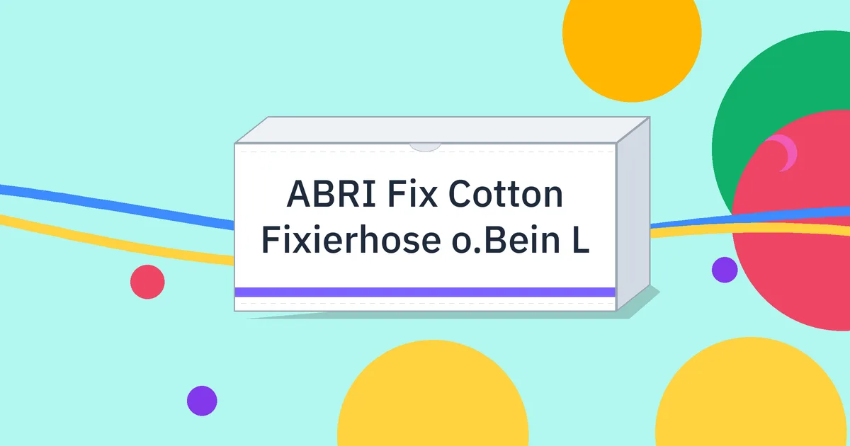 Symbolbild: Packung mit der Aufschrift ABRI Fix Cotton Fixierhose o.Bein L (PZN 12502445) – Verfügbarkeit und Bezug in Apotheken in Frankfurt am Main