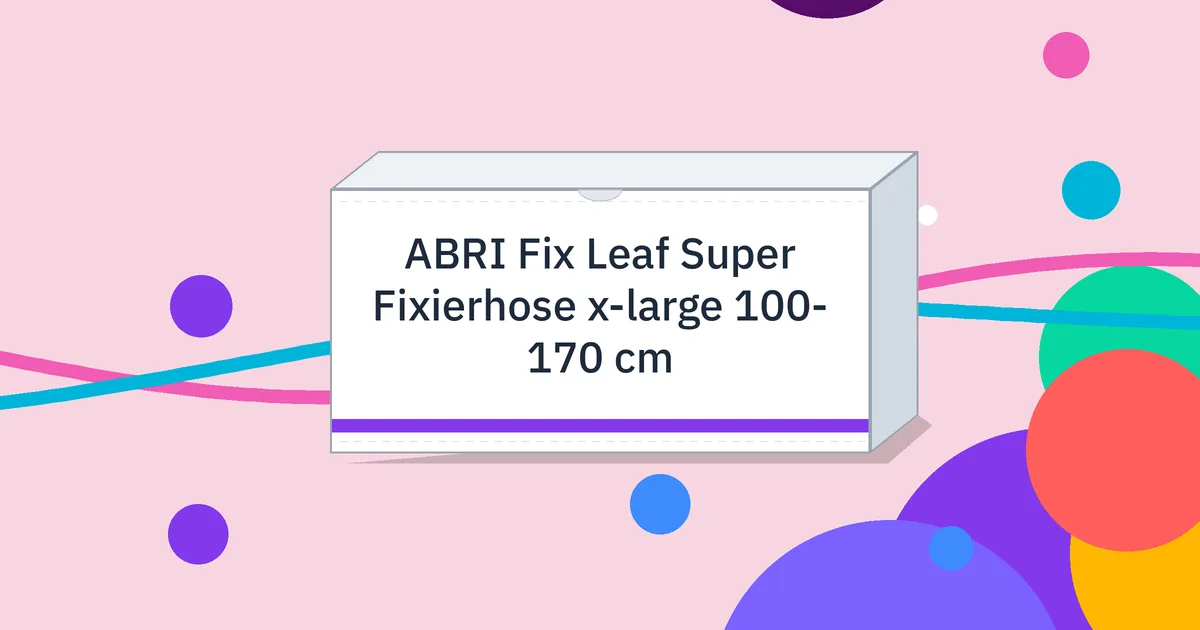 Symbolbild: Packung mit der Aufschrift ABRI Fix Leaf Super Fixierhose x-large 100-170 cm (PZN 07521759) – Verfügbarkeit und Bezug in Apotheken in Frankfurt am Main