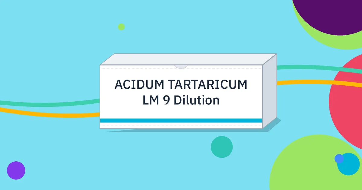Symbolbild: Packung mit der Aufschrift ACIDUM TARTARICUM LM 9 Dilution (PZN 13286570) – Verfügbarkeit und Bezug in Apotheken in Frankfurt am Main