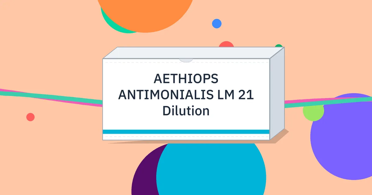 Symbolbild: Packung mit der Aufschrift AETHIOPS ANTIMONIALIS LM 21 Dilution (PZN 13301275) – Verfügbarkeit und Bezug in Apotheken in Frankfurt am Main