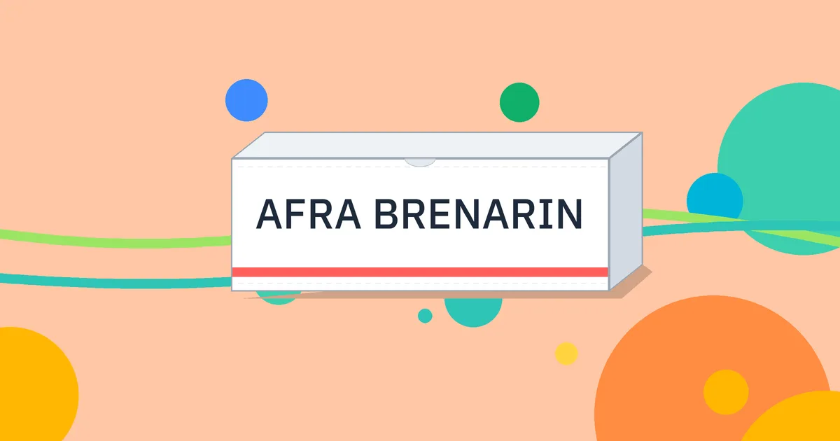 Symbolbild: Packung mit der Aufschrift AFRA BRENARIN (PZN 05489715) – Verfügbarkeit und Bezug in Apotheken in Frankfurt am Main