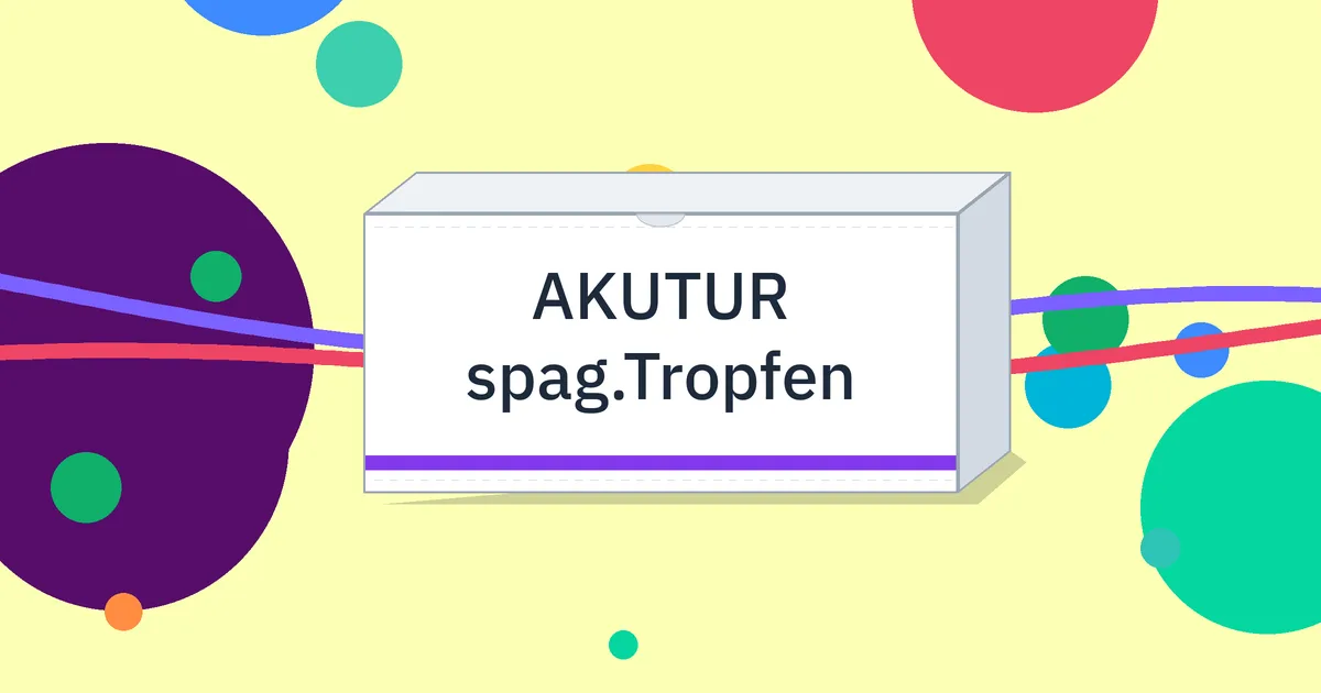 Symbolbild: Packung mit der Aufschrift AKUTUR spag.Tropfen (PZN 03821602) – Verfügbarkeit und Bezug in Apotheken in Frankfurt am Main