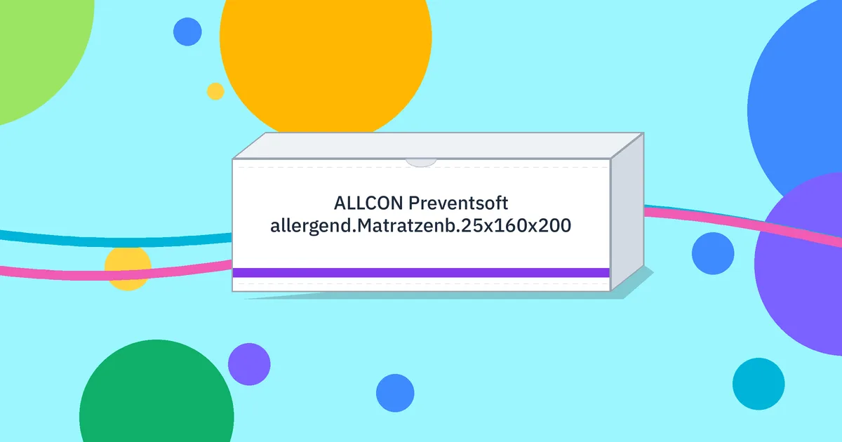 Symbolbild: Packung mit der Aufschrift ALLCON Preventsoft allergend.Matratzenb.25x160x200 (PZN 13475584) – Verfügbarkeit und Bezug in Apotheken in Frankfurt am Main