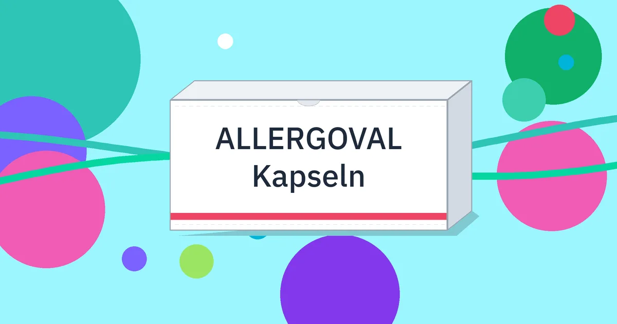 Symbolbild: Packung mit der Aufschrift ALLERGOVAL Kapseln (PZN 01240284) – Verfügbarkeit und Bezug in Apotheken in Frankfurt am Main