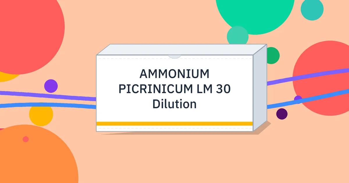 Symbolbild: Packung mit der Aufschrift AMMONIUM PICRINICUM LM 30 Dilution (PZN 13322969) – Verfügbarkeit und Bezug in Apotheken in Frankfurt am Main
