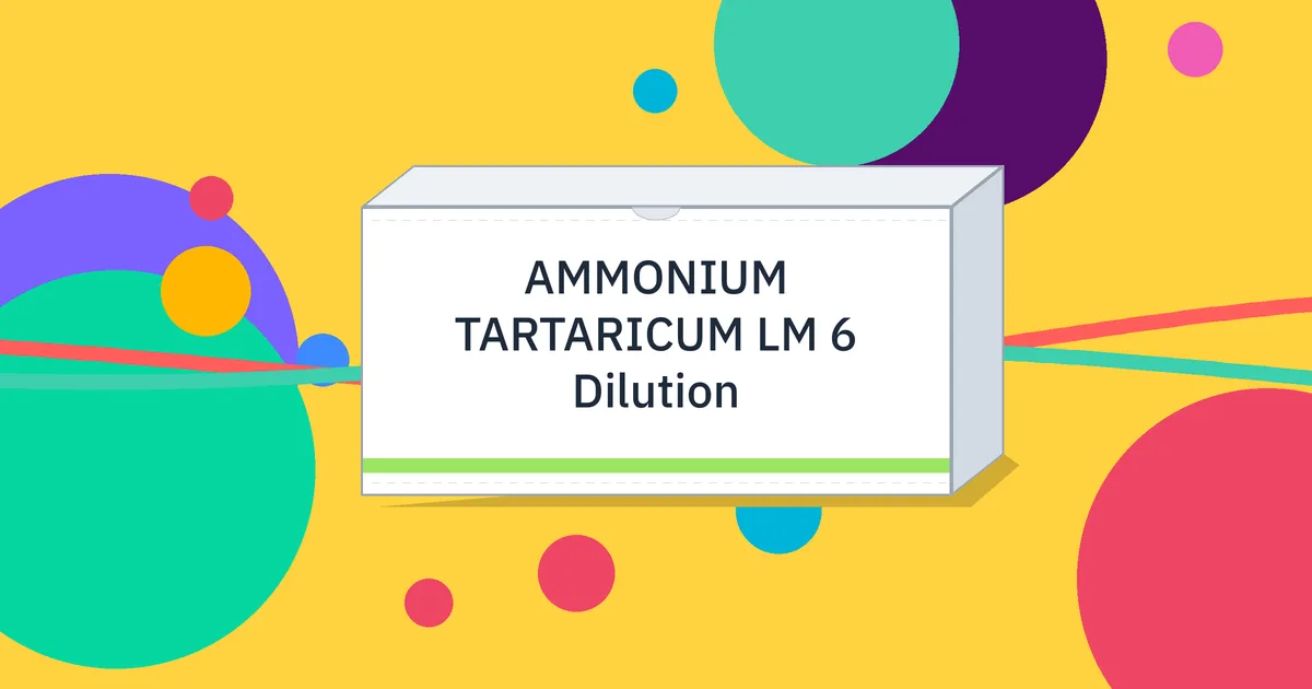 Symbolbild: Packung mit der Aufschrift AMMONIUM TARTARICUM LM 6 Dilution (PZN 12761448) – Verfügbarkeit und Bezug in Apotheken in Frankfurt am Main