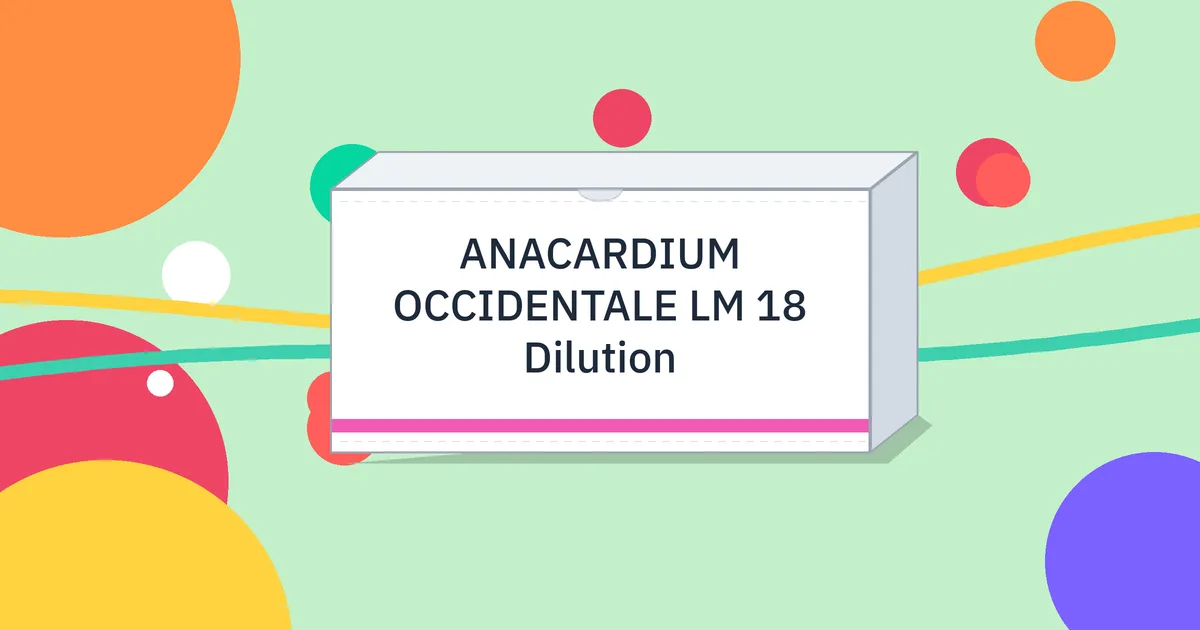 Symbolbild: Packung mit der Aufschrift ANACARDIUM OCCIDENTALE LM 18 Dilution (PZN 13327487) – Verfügbarkeit und Bezug in Apotheken in Frankfurt am Main
