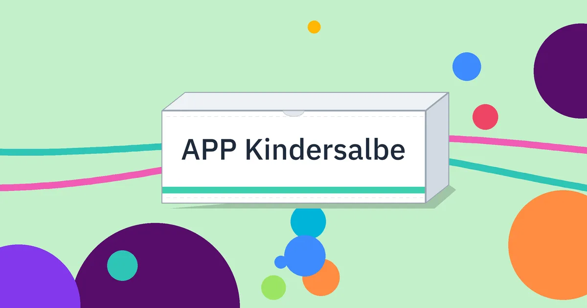 Symbolbild: Packung mit der Aufschrift APP Kindersalbe (PZN 00126451) – Verfügbarkeit und Bezug in Apotheken in Frankfurt am Main