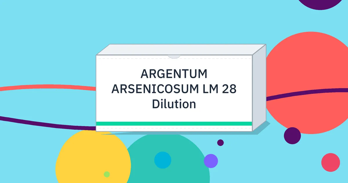 Symbolbild: Packung mit der Aufschrift ARGENTUM ARSENICOSUM LM 28 Dilution (PZN 12767095) – Verfügbarkeit und Bezug in Apotheken in Frankfurt am Main