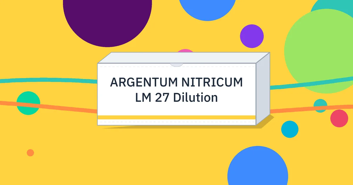 Symbolbild: Packung mit der Aufschrift ARGENTUM NITRICUM LM 27 Dilution (PZN 12768841) – Verfügbarkeit und Bezug in Apotheken in Frankfurt am Main