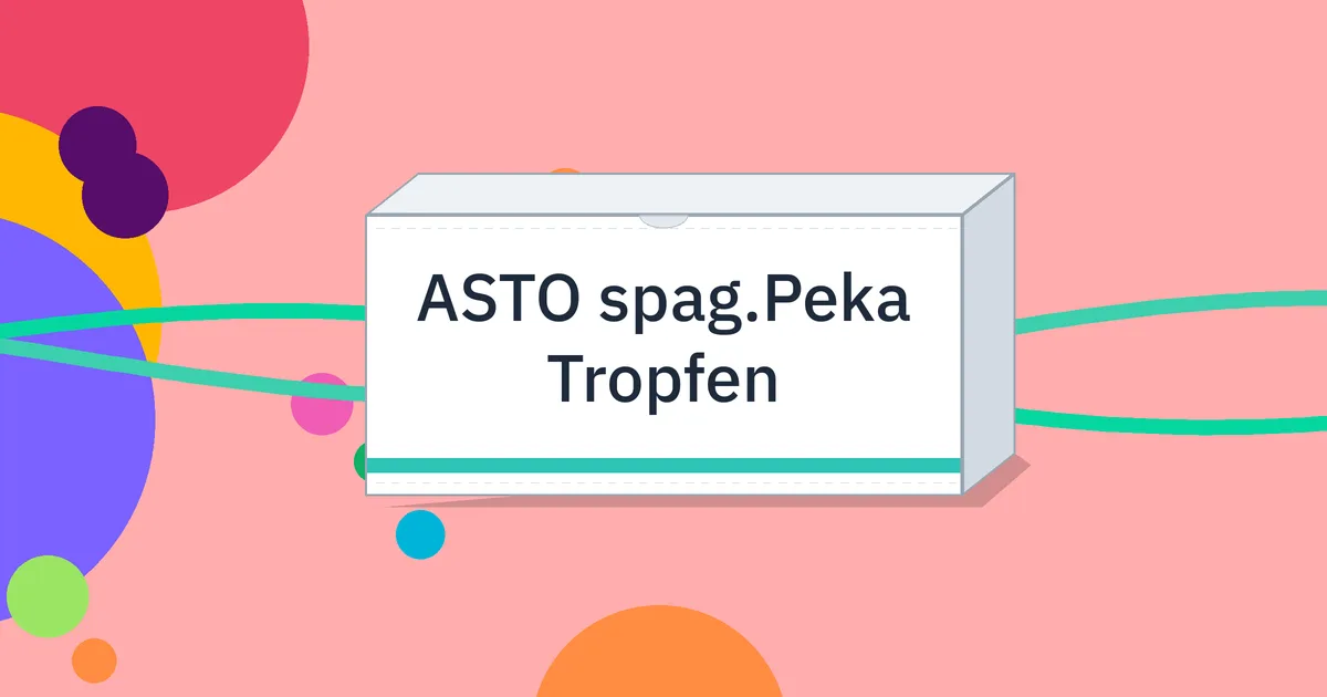 Symbolbild: Packung mit der Aufschrift ASTO spag.Peka Tropfen (PZN 04969399) – Verfügbarkeit und Bezug in Apotheken in Frankfurt am Main