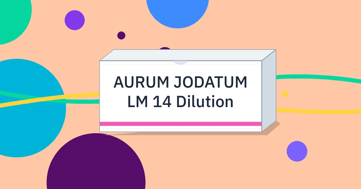 Symbolbild: Packung mit der Aufschrift AURUM JODATUM LM 14 Dilution (PZN 12784685) – Verfügbarkeit und Bezug in Apotheken in Frankfurt am Main