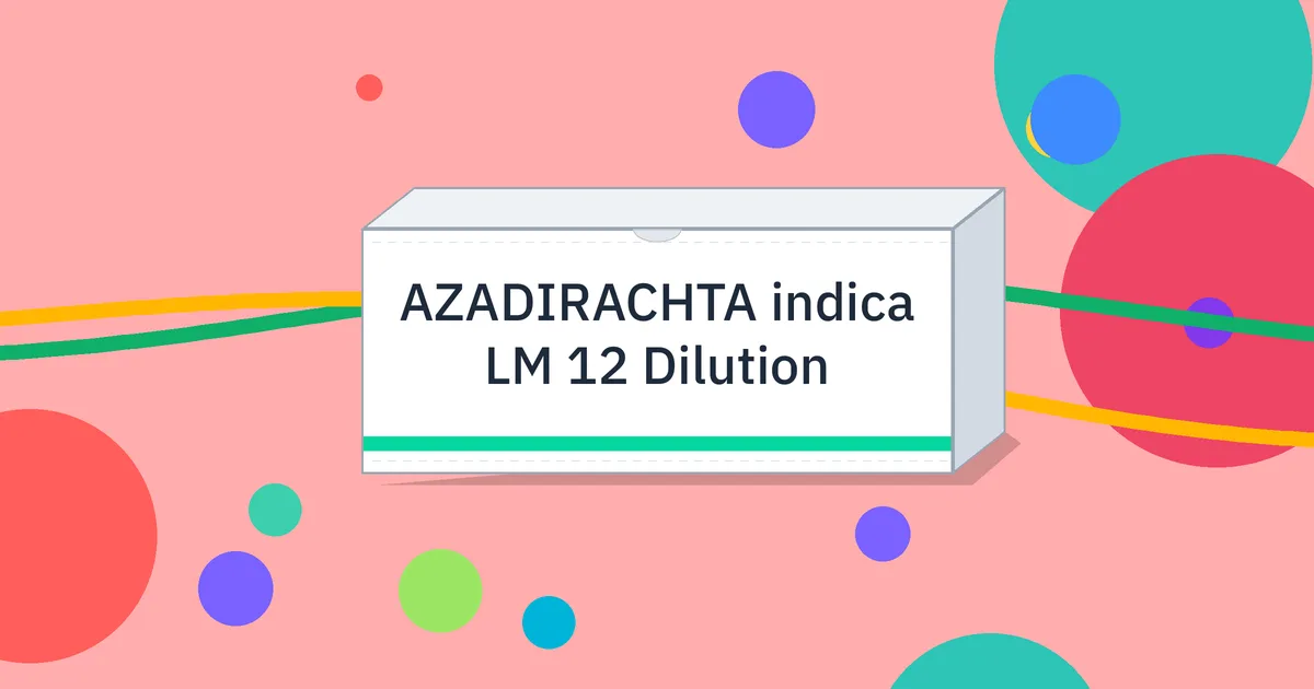 Symbolbild: Packung mit der Aufschrift AZADIRACHTA indica LM 12 Dilution (PZN 13374819) – Verfügbarkeit und Bezug in Apotheken in Frankfurt am Main