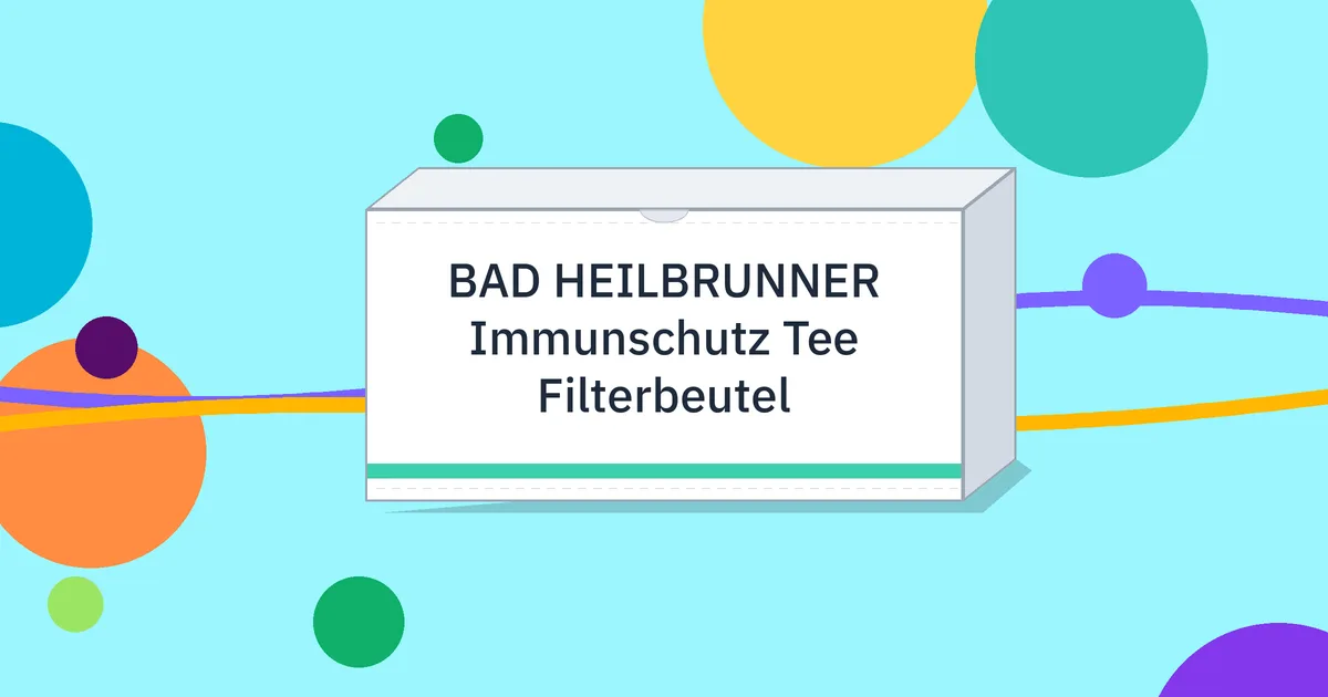 Symbolbild: Packung mit der Aufschrift BAD HEILBRUNNER Immunschutz Tee Filterbeutel (PZN 16819044) – Verfügbarkeit und Bezug in Apotheken in Frankfurt am Main