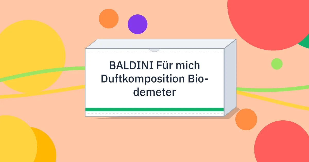 Symbolbild: Packung mit der Aufschrift BALDINI Für mich Duftkomposition Bio-demeter (PZN 17968800) – Verfügbarkeit und Bezug in Apotheken in Frankfurt am Main