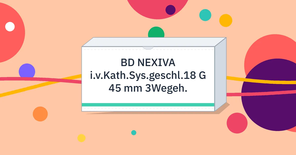 Symbolbild: Packung mit der Aufschrift BD NEXIVA i.v.Kath.Sys.geschl.18 G 45 mm 3Wegeh. (PZN 08404464) – Verfügbarkeit und Bezug in Apotheken in Frankfurt am Main
