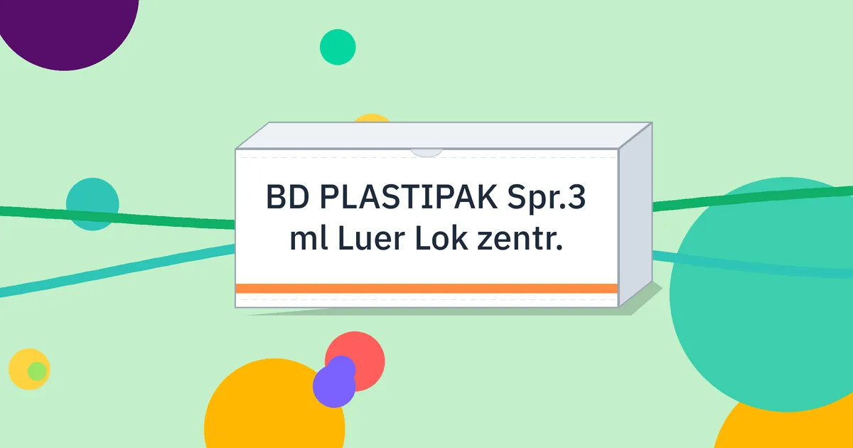 Symbolbild: Packung mit der Aufschrift BD PLASTIPAK Spr.3 ml Luer Lok zentr. (PZN 11117662) – Verfügbarkeit und Bezug in Apotheken in Frankfurt am Main