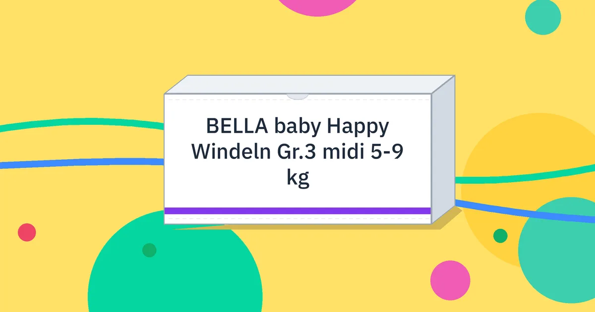 Symbolbild: Packung mit der Aufschrift BELLA baby Happy Windeln Gr.3 midi 5-9 kg (PZN 15210186) – Verfügbarkeit und Bezug in Apotheken in Frankfurt am Main