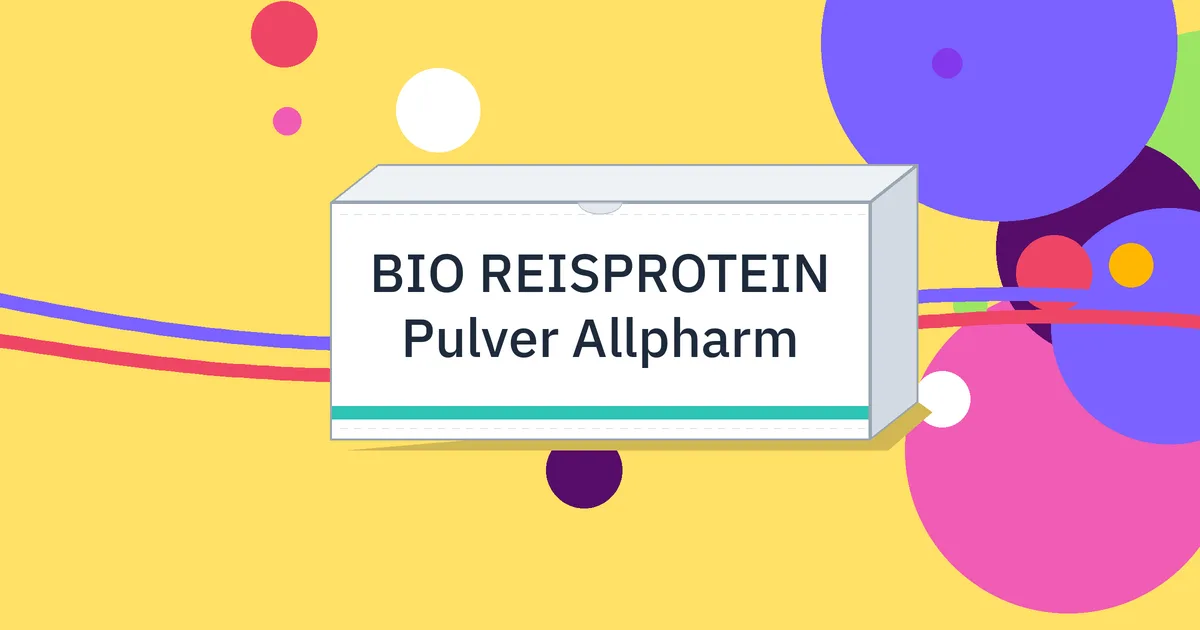 Symbolbild: Packung mit der Aufschrift BIO REISPROTEIN Pulver Allpharm (PZN 19510175) – Verfügbarkeit und Bezug in Apotheken in Frankfurt am Main