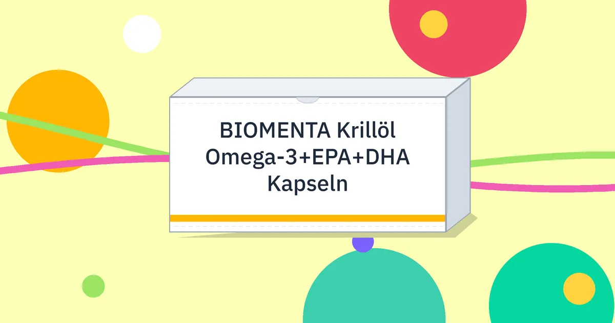 Symbolbild: Packung mit der Aufschrift BIOMENTA Krillöl Omega-3+EPA+DHA Kapseln (PZN 19450177) – Verfügbarkeit und Bezug in Apotheken in Frankfurt am Main
