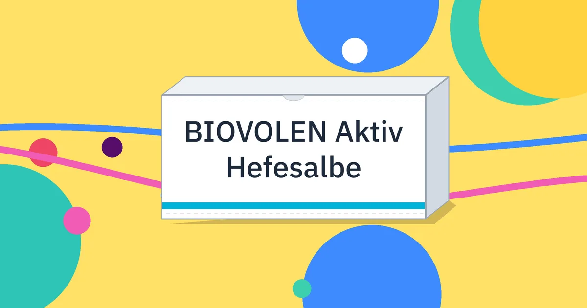 Symbolbild: Packung mit der Aufschrift BIOVOLEN Aktiv Hefesalbe (PZN 18898792) – Verfügbarkeit und Bezug in Apotheken in Frankfurt am Main