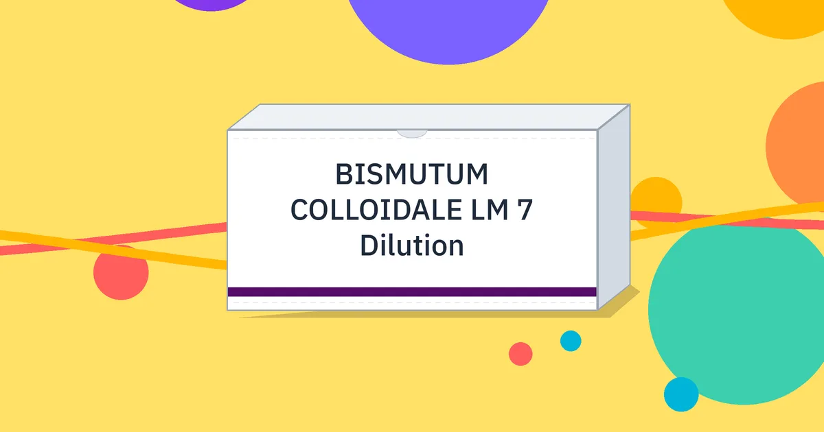 Symbolbild: Packung mit der Aufschrift BISMUTUM COLLOIDALE LM 7 Dilution (PZN 13385846) – Verfügbarkeit und Bezug in Apotheken in Frankfurt am Main