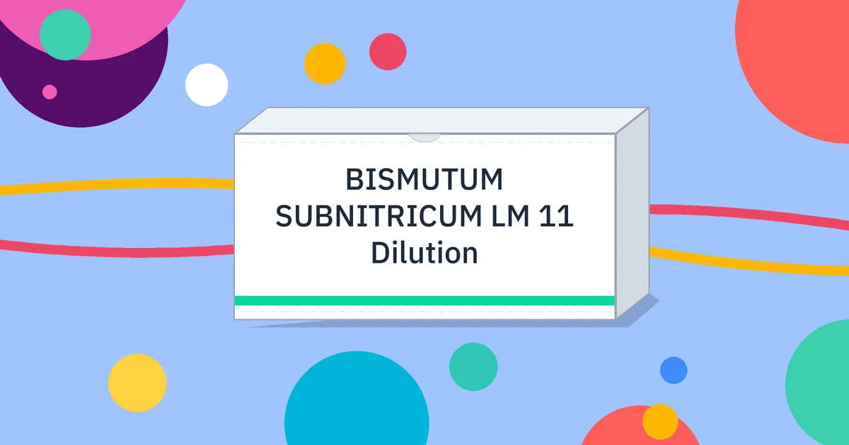 Symbolbild: Packung mit der Aufschrift BISMUTUM SUBNITRICUM LM 11 Dilution (PZN 13388626) – Verfügbarkeit und Bezug in Apotheken in Frankfurt am Main
