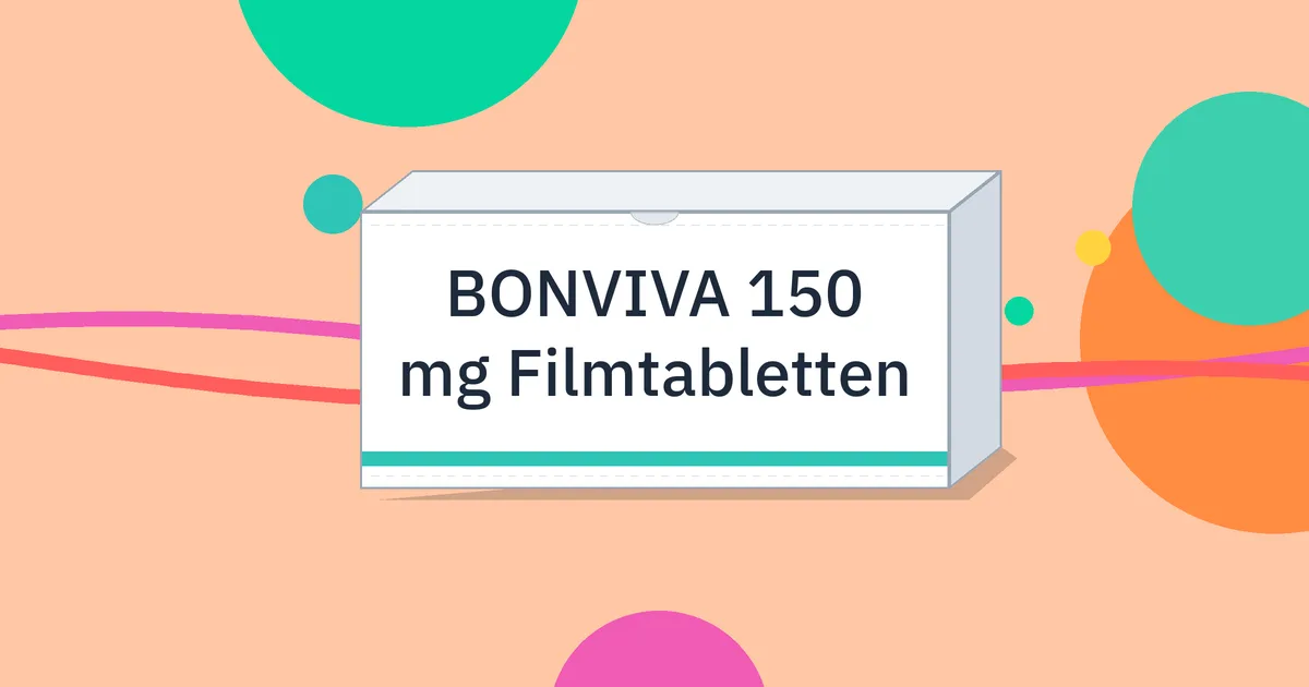 Symbolbild: Packung mit der Aufschrift BONVIVA 150 mg Filmtabletten (PZN 06089202) – Verfügbarkeit und Bezug in Apotheken in Frankfurt am Main