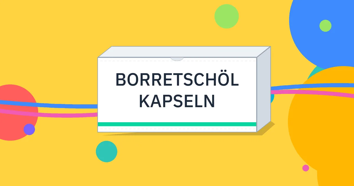 Symbolbild: Packung mit der Aufschrift BORRETSCHÖL KAPSELN (PZN 12504409) – Verfügbarkeit und Bezug in Apotheken in Frankfurt am Main