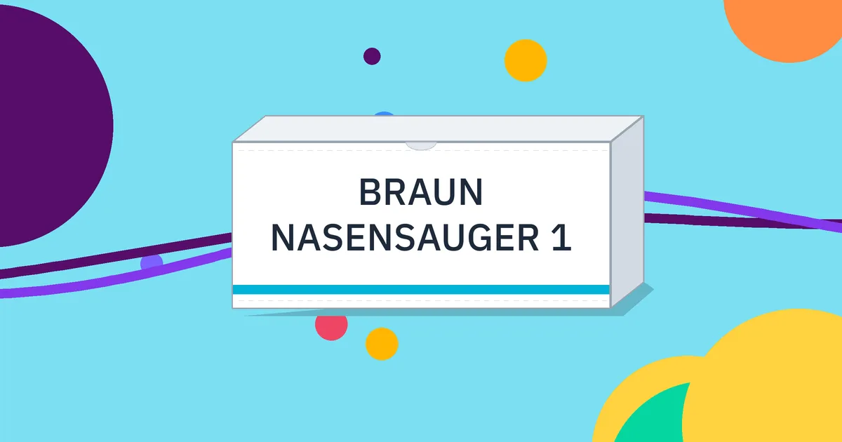 Symbolbild: Packung mit der Aufschrift BRAUN NASENSAUGER 1 (PZN 14286023) – Verfügbarkeit und Bezug in Apotheken in Frankfurt am Main