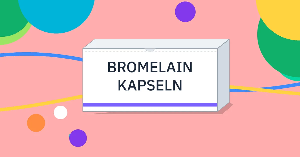 Symbolbild: Packung mit der Aufschrift BROMELAIN KAPSELN (PZN 18679268) – Verfügbarkeit und Bezug in Apotheken in Frankfurt am Main