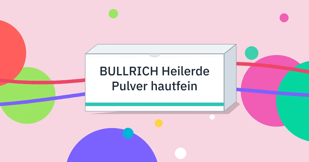 Symbolbild: Packung mit der Aufschrift BULLRICH Heilerde Pulver hautfein (PZN 20206169) – Verfügbarkeit und Bezug in Apotheken in Frankfurt am Main