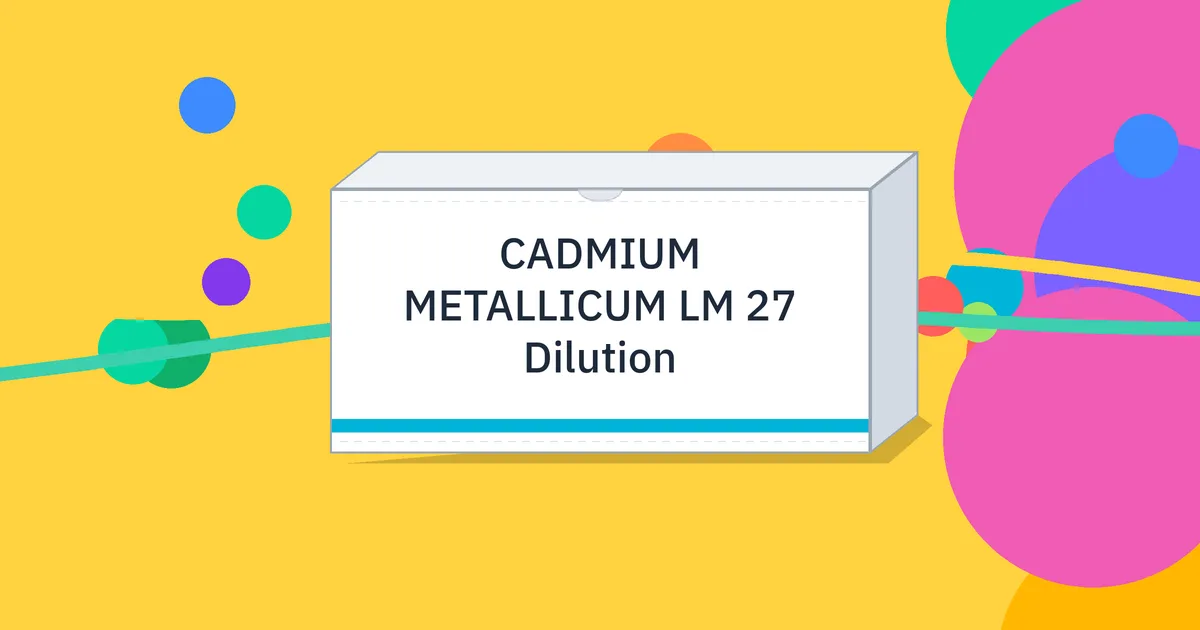 Symbolbild: Packung mit der Aufschrift CADMIUM METALLICUM LM 27 Dilution (PZN 13400540) – Verfügbarkeit und Bezug in Apotheken in Frankfurt am Main