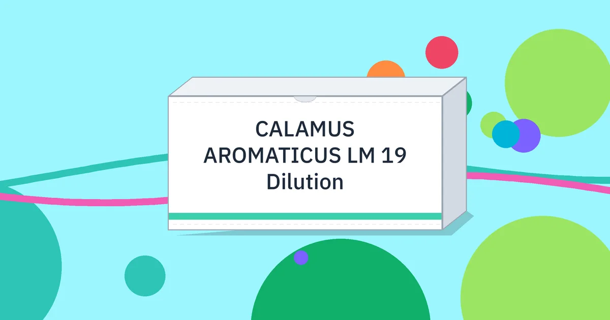 Symbolbild: Packung mit der Aufschrift CALAMUS AROMATICUS LM 19 Dilution (PZN 13404868) – Verfügbarkeit und Bezug in Apotheken in Frankfurt am Main