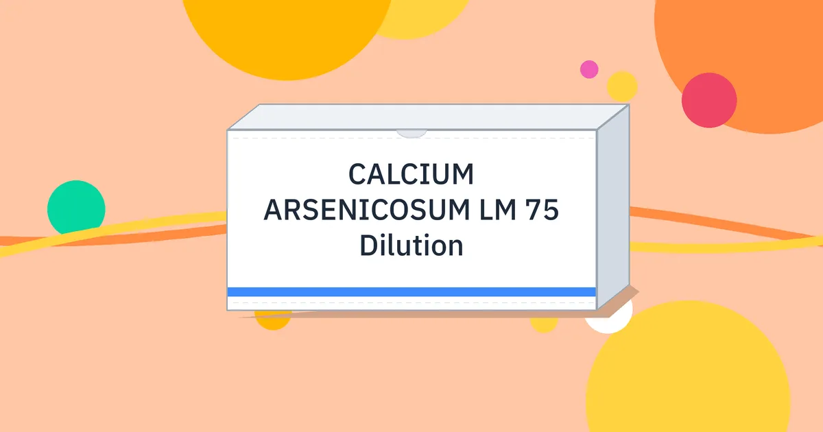 Symbolbild: Packung mit der Aufschrift CALCIUM ARSENICOSUM LM 75 Dilution (PZN 12800266) – Verfügbarkeit und Bezug in Apotheken in Frankfurt am Main