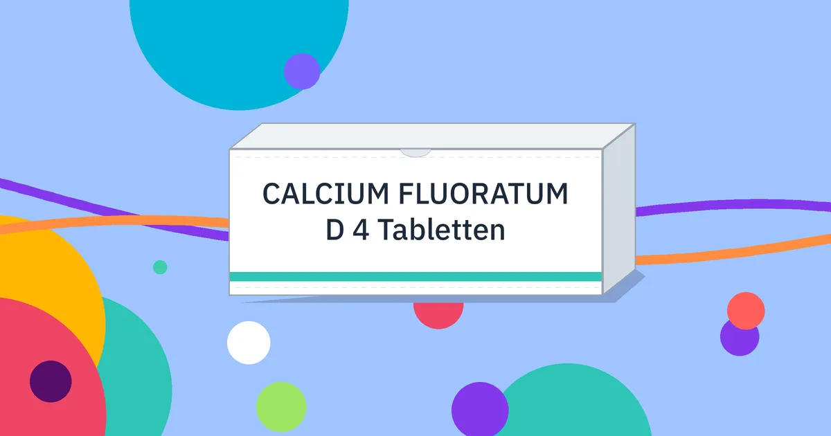 Symbolbild: Packung mit der Aufschrift CALCIUM FLUORATUM D 4 Tabletten (PZN 01762321) – Verfügbarkeit und Bezug in Apotheken in Frankfurt am Main
