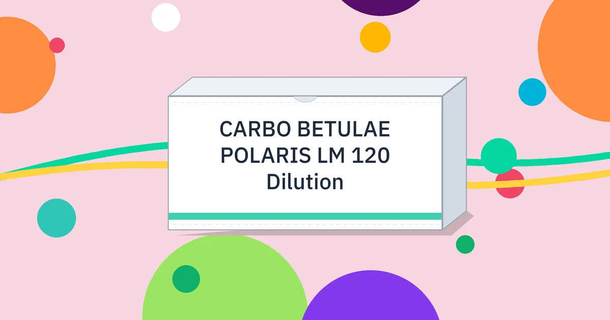 Symbolbild: Packung mit der Aufschrift CARBO BETULAE POLARIS LM 120 Dilution (PZN 13764532) – Verfügbarkeit und Bezug in Apotheken in Frankfurt am Main