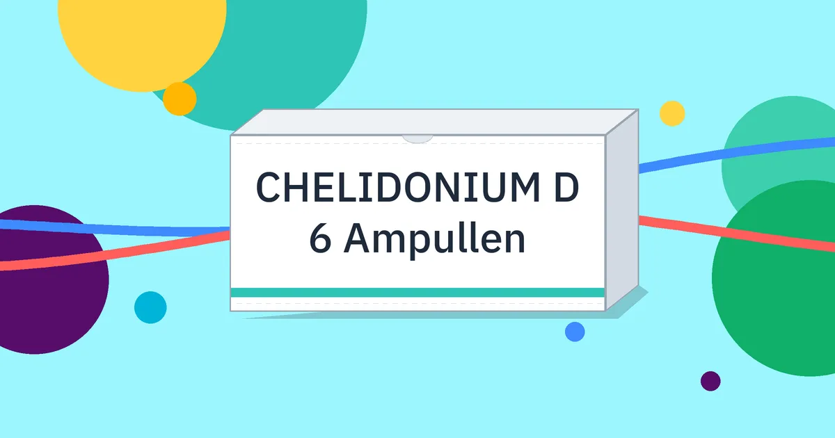 Symbolbild: Packung mit der Aufschrift CHELIDONIUM D 6 Ampullen (PZN 11705152) – Verfügbarkeit und Bezug in Apotheken in Frankfurt am Main