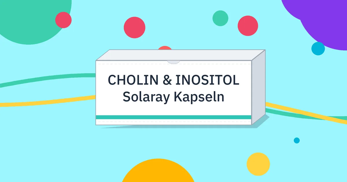 Symbolbild: Packung mit der Aufschrift CHOLIN & INOSITOL Solaray Kapseln (PZN 19492885) – Verfügbarkeit und Bezug in Apotheken in Frankfurt am Main