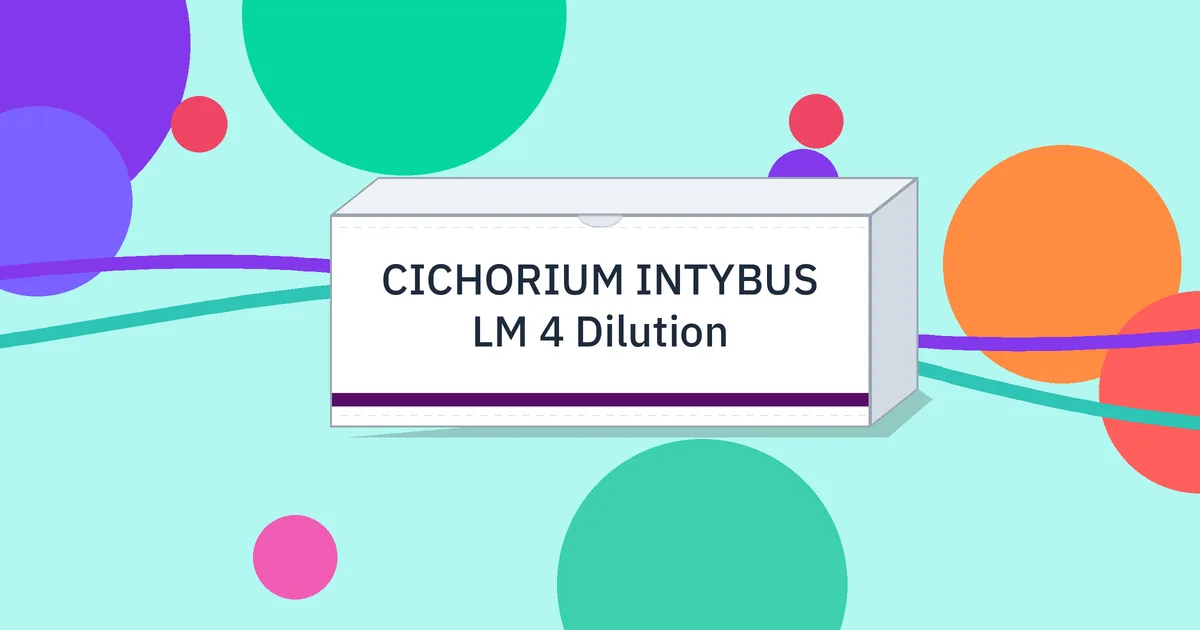 Symbolbild: Packung mit der Aufschrift CICHORIUM INTYBUS LM 4 Dilution (PZN 13445844) – Verfügbarkeit und Bezug in Apotheken in Frankfurt am Main
