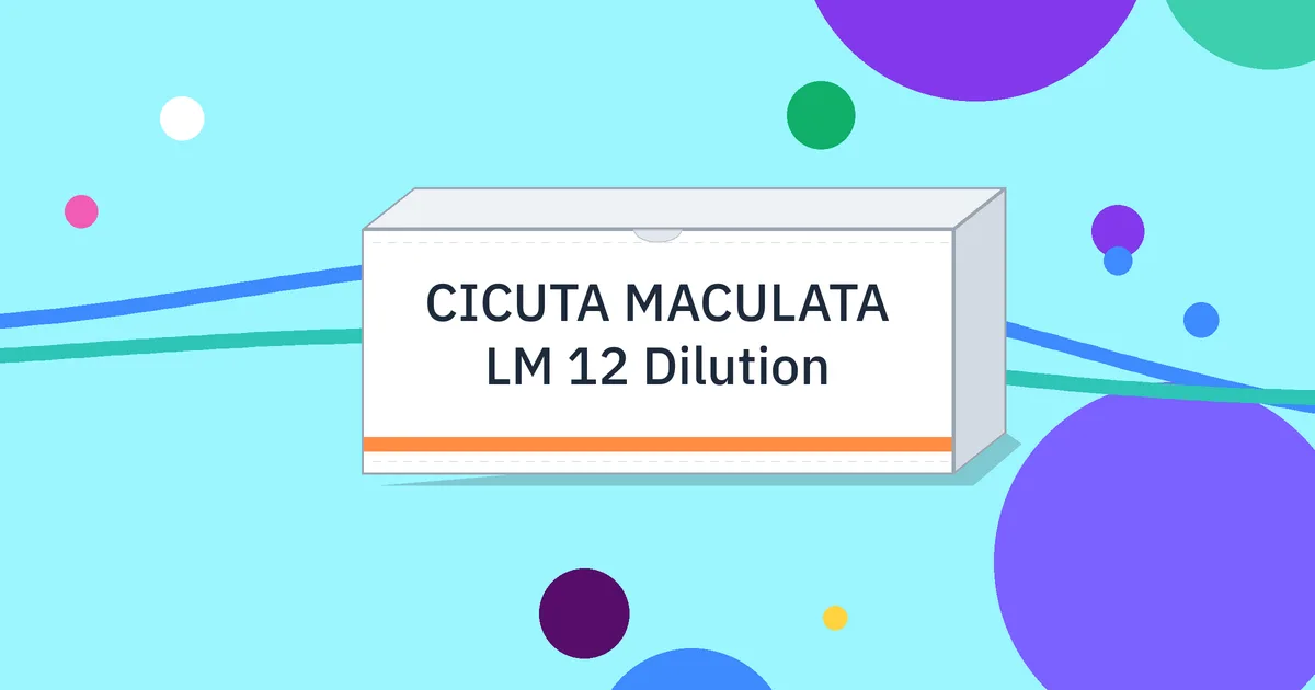 Symbolbild: Packung mit der Aufschrift CICUTA MACULATA LM 12 Dilution (PZN 12818243) – Verfügbarkeit und Bezug in Apotheken in Frankfurt am Main
