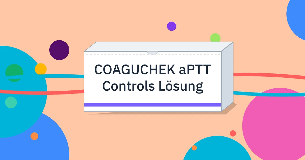 Symbolbild: Packung mit der Aufschrift COAGUCHEK aPTT Controls Lösung (PZN 11311335) – Verfügbarkeit und Bezug in Apotheken in Frankfurt am Main