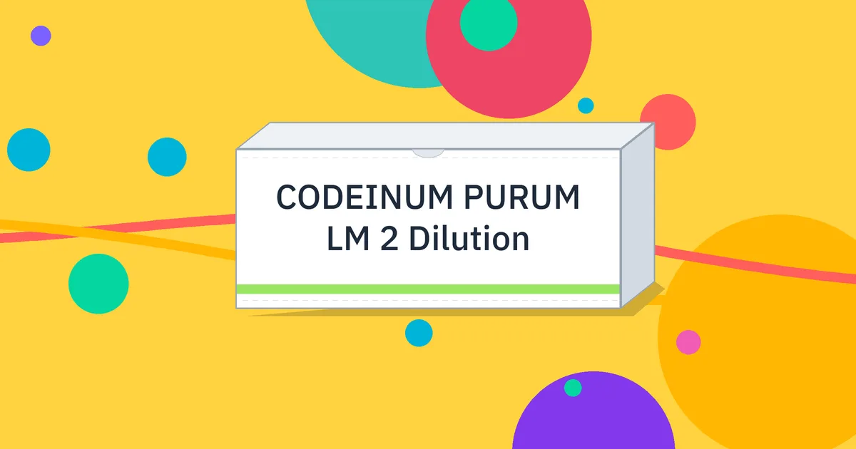 Symbolbild: Packung mit der Aufschrift CODEINUM PURUM LM 2 Dilution (PZN 12830304) – Verfügbarkeit und Bezug in Apotheken in Frankfurt am Main