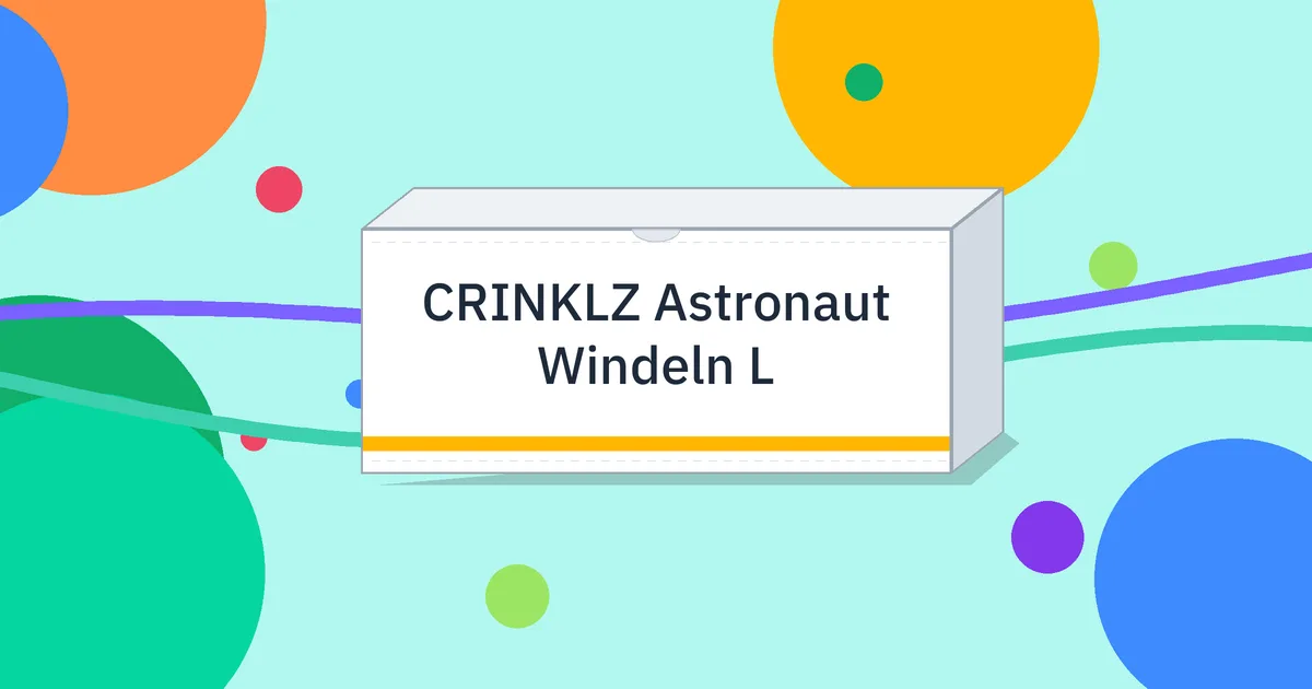 Symbolbild: Packung mit der Aufschrift CRINKLZ Astronaut Windeln L (PZN 14216761) – Verfügbarkeit und Bezug in Apotheken in Frankfurt am Main
